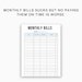 Bill Payment Tracker, Monthly Bill Planner, Monthly Payment, Monthly ...