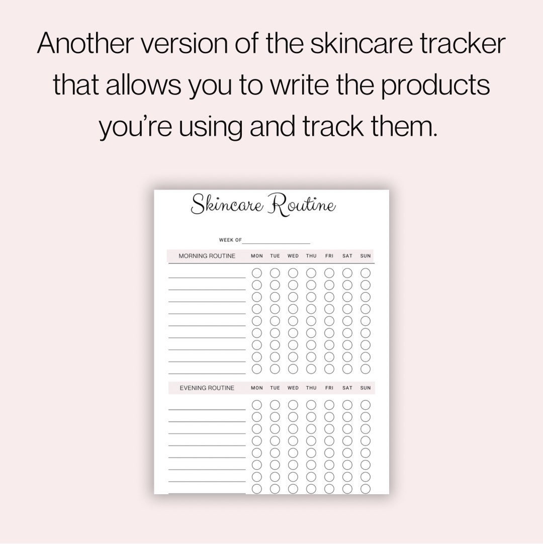 Skincare Planner, Skincare Routine Tracker, Skincare Journal, Printable ...