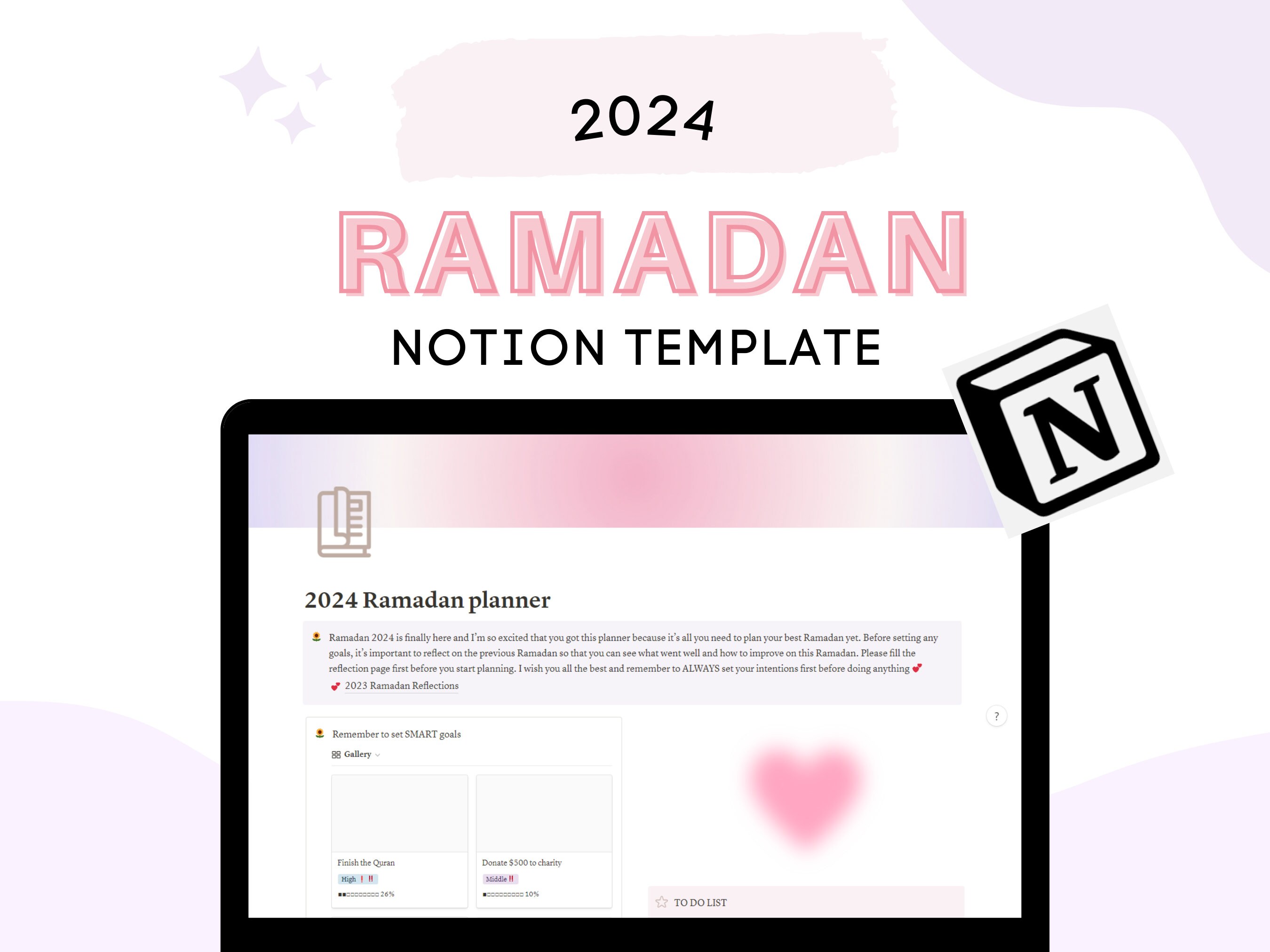 2024 Ramadan Planner Notion Template, Quran Journal, Muslim Journal, Ramadan Journal, Islamic ...