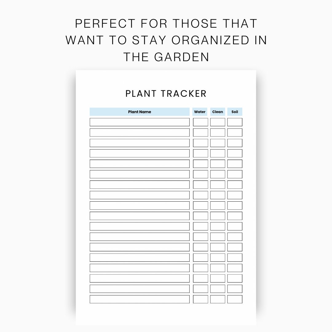 Plant Tracker, Editable Plant Journal, Garden Planner, Plant Care Card ...
