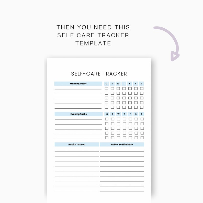 Self Care Checklist, Self-care Tracker, Printable Self Care Journal ...