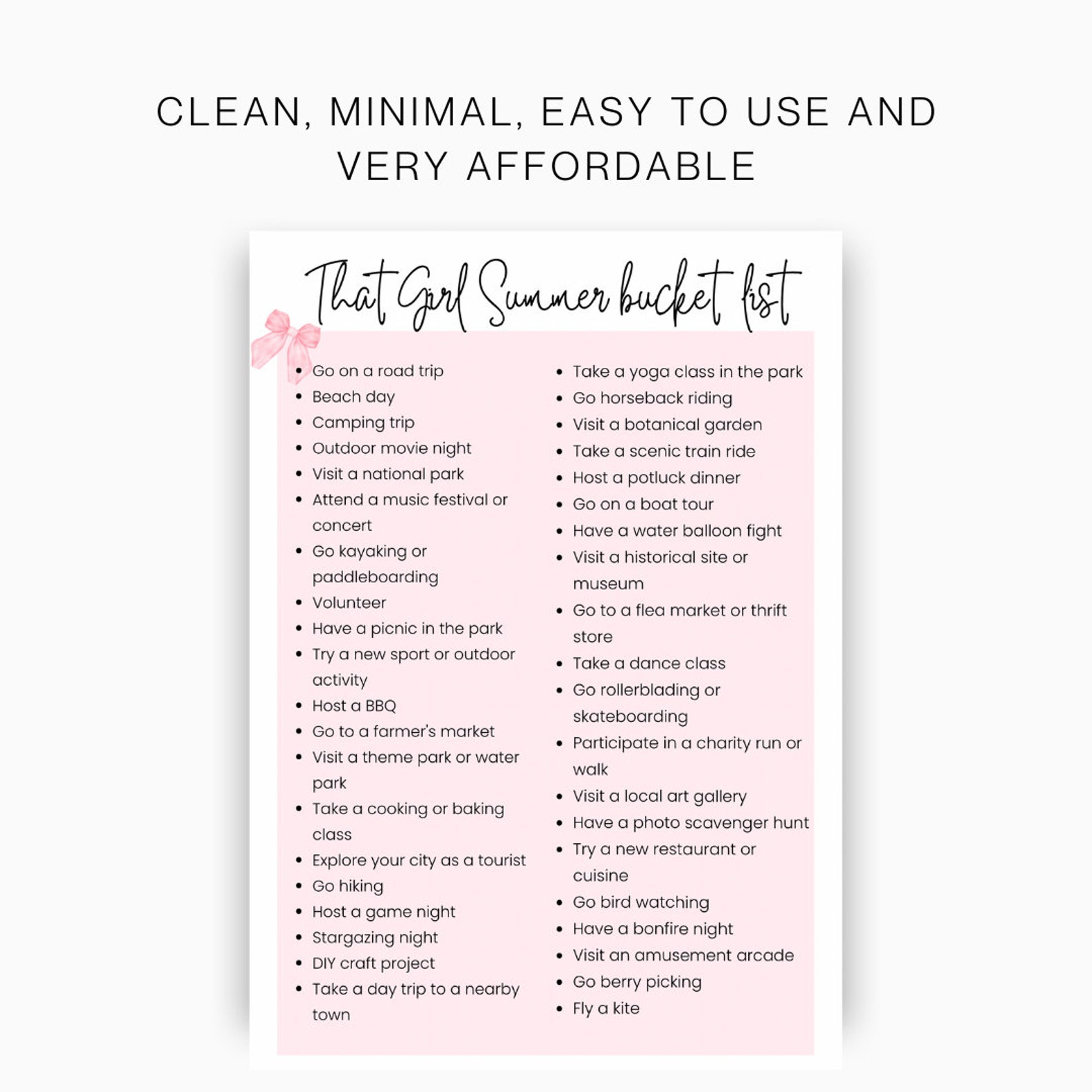 2024 Summer Bucket List, Ultimate Summer Planner, Summer Break ...