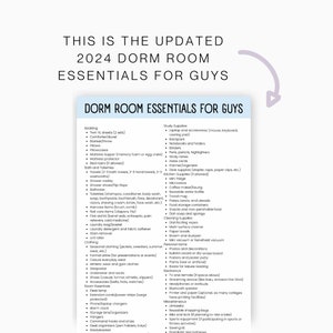 College Packing List for Guys, Dorm Room Essentials for Him, 2025 ...