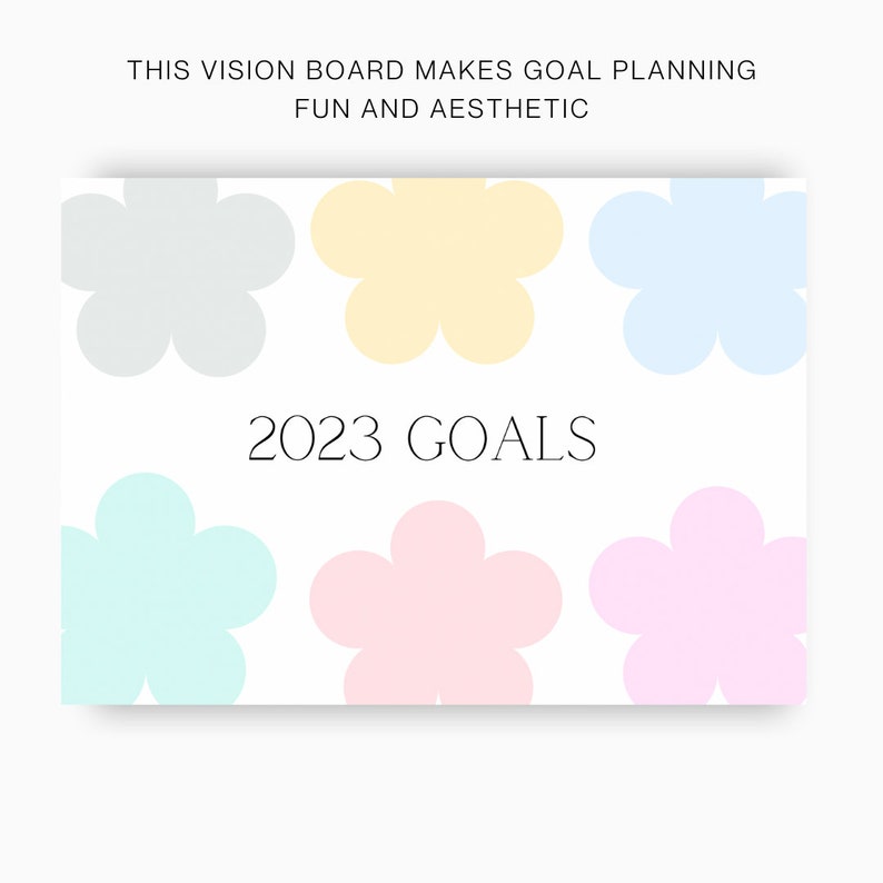 Printable Vision Board, Vision Board Template, 2023 Dream Life Planner ...