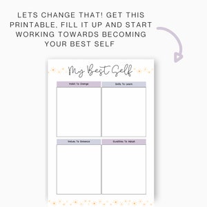 Life Reset Template, Life Goals Planner, Vision Board Template, Dream ...