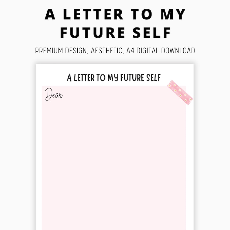 Letter to Future Self, Manifesting Letter, Dear Future Me, Goal Setting ...