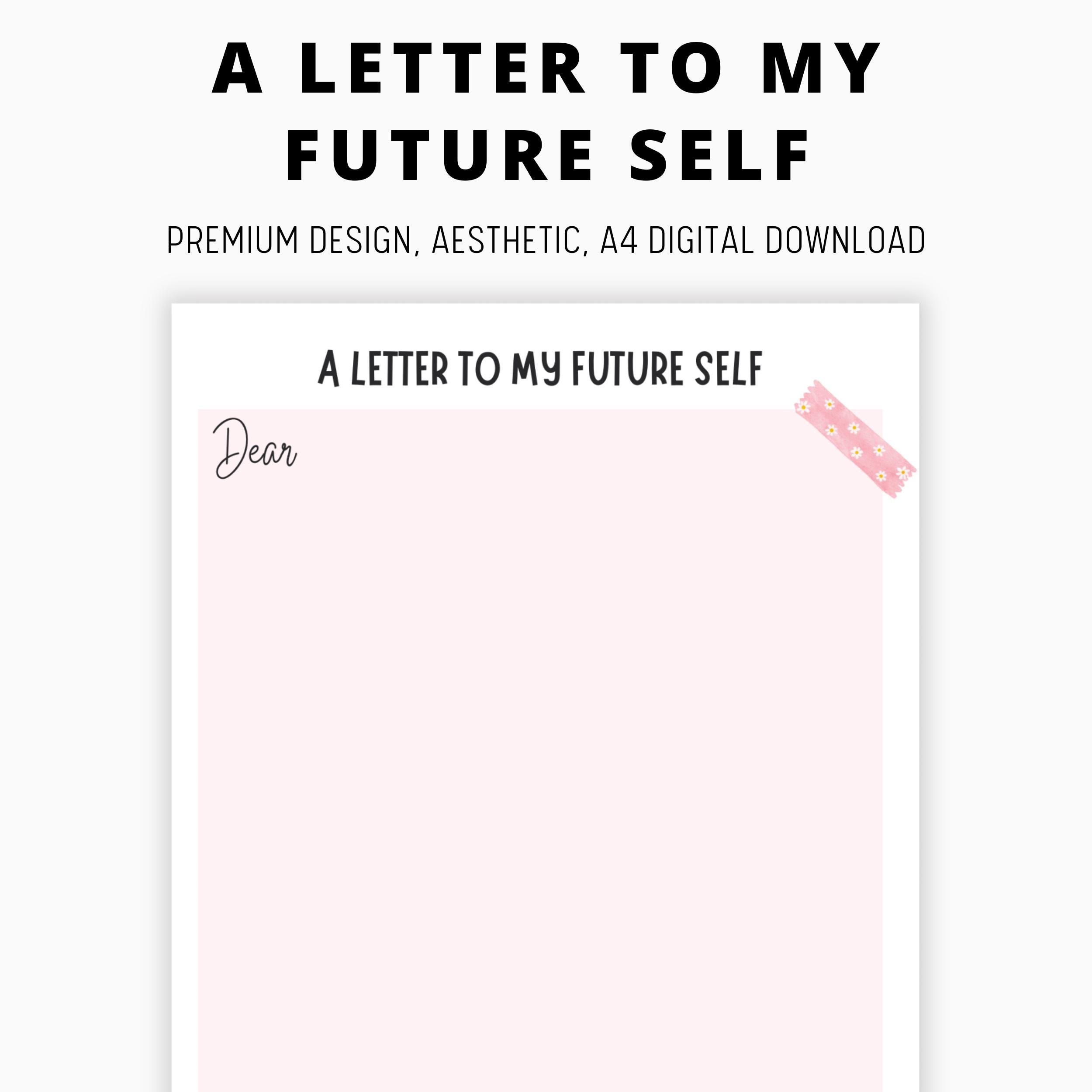 Letter to Future Self, Manifesting Letter, Dear Future Me, Goal Setting Template, 2025 Dream ...