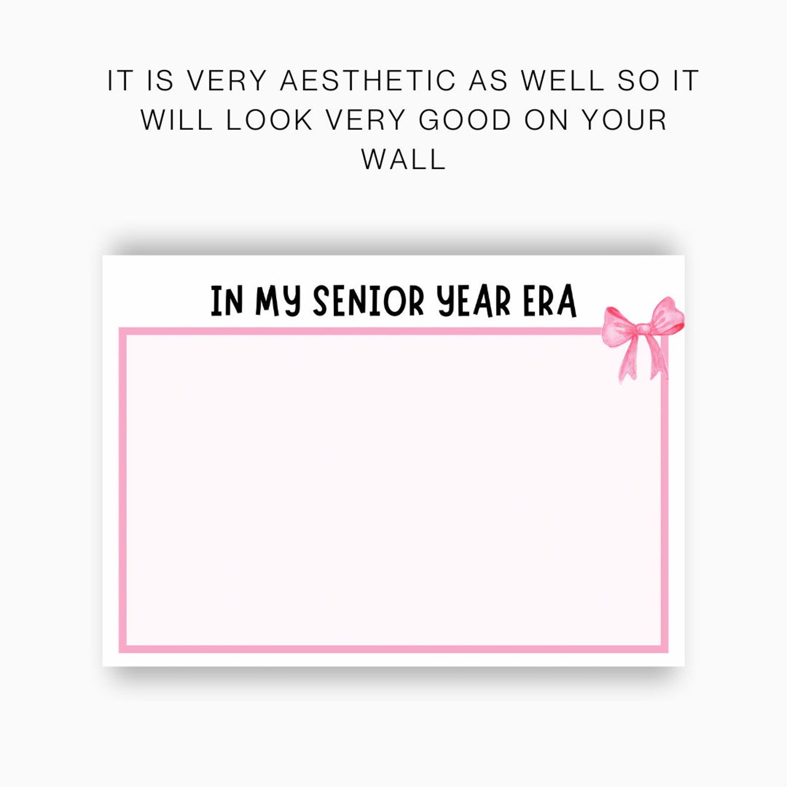 Senior Year Vision Board, Vision Board Template, 2024 School Life ...