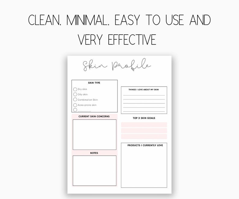 Skin Care Routine, Beauty Journal, Glow up Planner, Skincare, Skincare ...