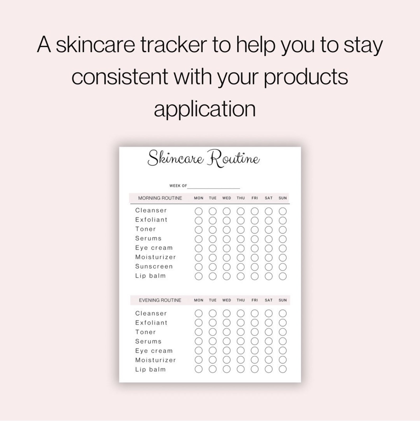 Skincare Planner, Skincare Routine Tracker, Skincare Journal, Printable ...