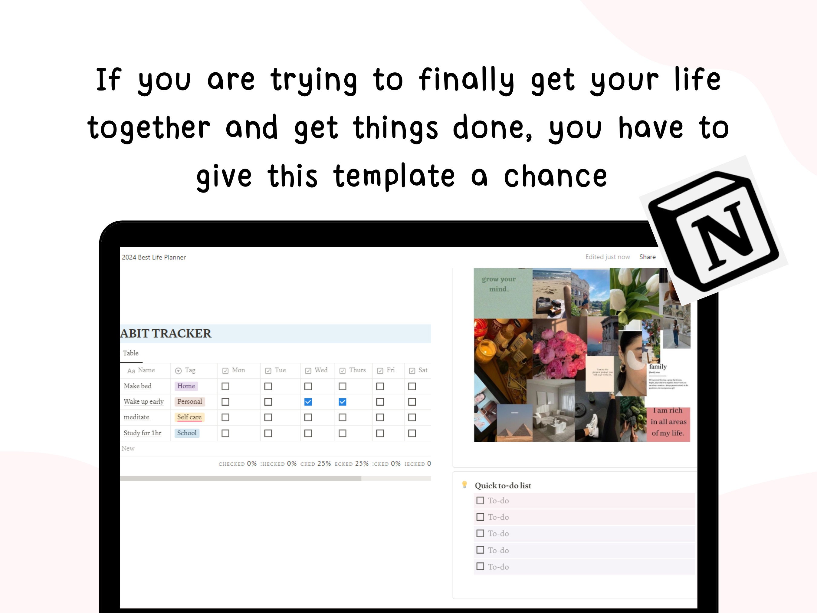 2024 Life Planner Notion Template, 2024 Goal Setting, 2024 Goal Planner ...