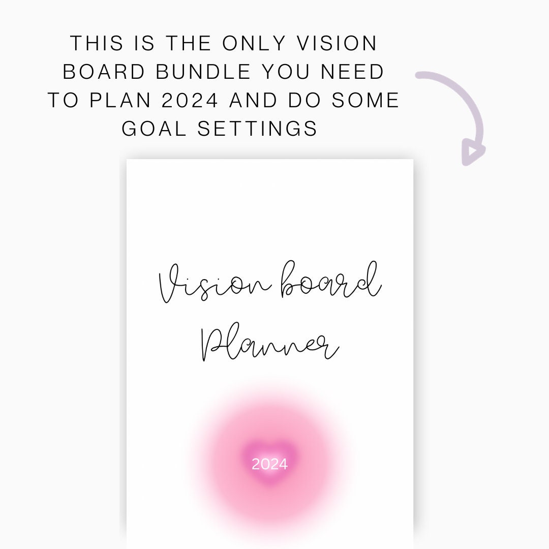 2024 Goals Printable Vision Board 2024 Dream Life Plans Life Reset