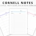 Cornell Notes Method, Printable Cornell Notes Template, Blank Cornell ...
