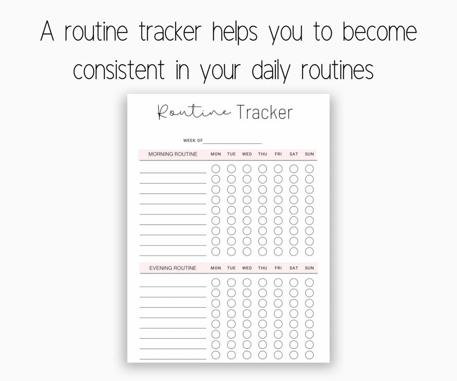 Daily Routine Printable, Daily Routine Tracker, Morning Routine Planner ...