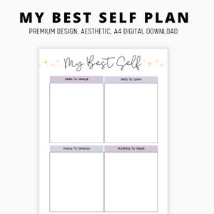 Life Reset Template, Life Goals Planner, Vision Board Template, Dream ...