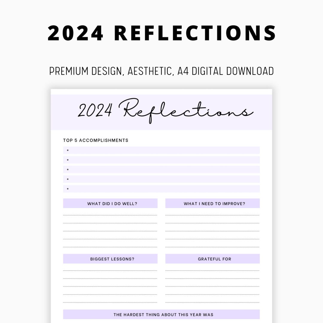 2024 End of Year Reflection, 2024 Year in Review, 2024 Reflection and Accomplishments Template ...