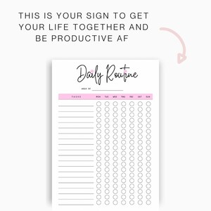 Daily Routine Printable, Daily Routine Tracker, Morning Routine Planner ...