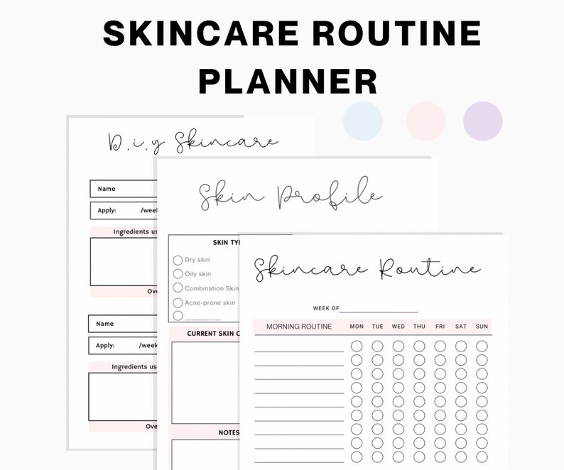Skin Care Routine, Beauty Journal, Glow up Planner, Skincare, Skincare ...