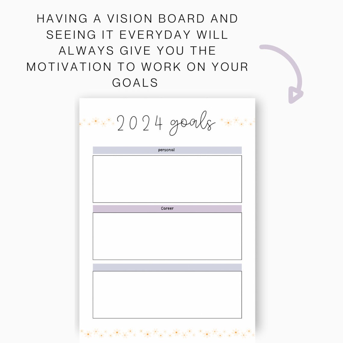 2024 Goals, Printable Vision Board, 2024 Dream Life Plans, Life Reset ...