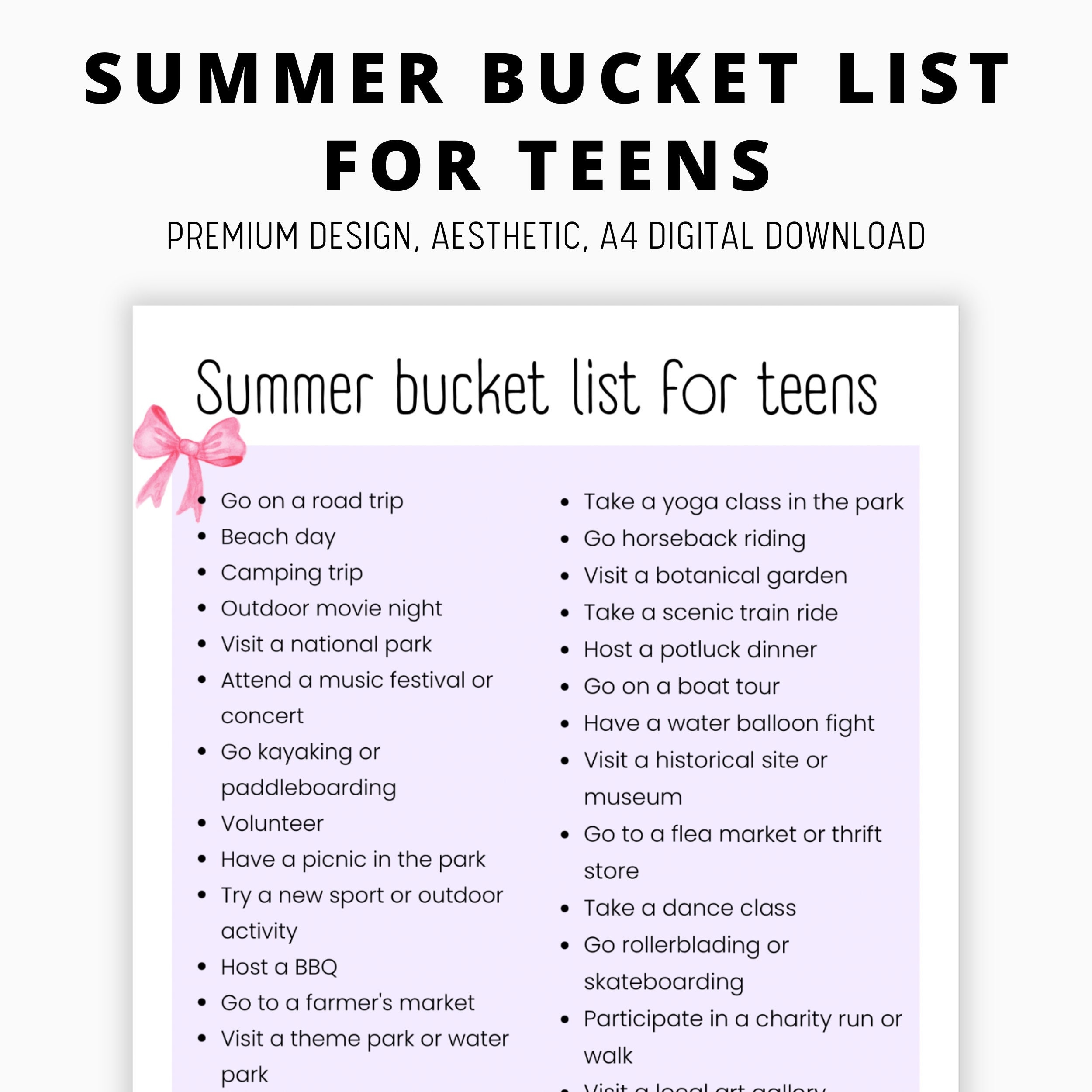 Summer Bucket List Ideas For Teenage Girls 2013 Stack | Summer Bucket