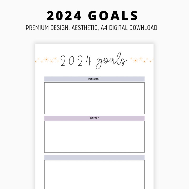2024 Goals, Printable Vision Board, 2024 Dream Life Plans, Life Reset ...