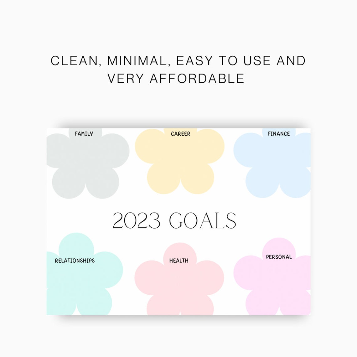 Printable Vision Board, Vision Board Template, 2023 Dream Life Planner ...