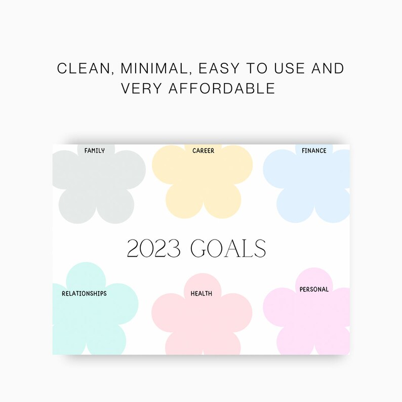 Printable Vision Board, Vision Board Template, 2023 Dream Life Planner ...