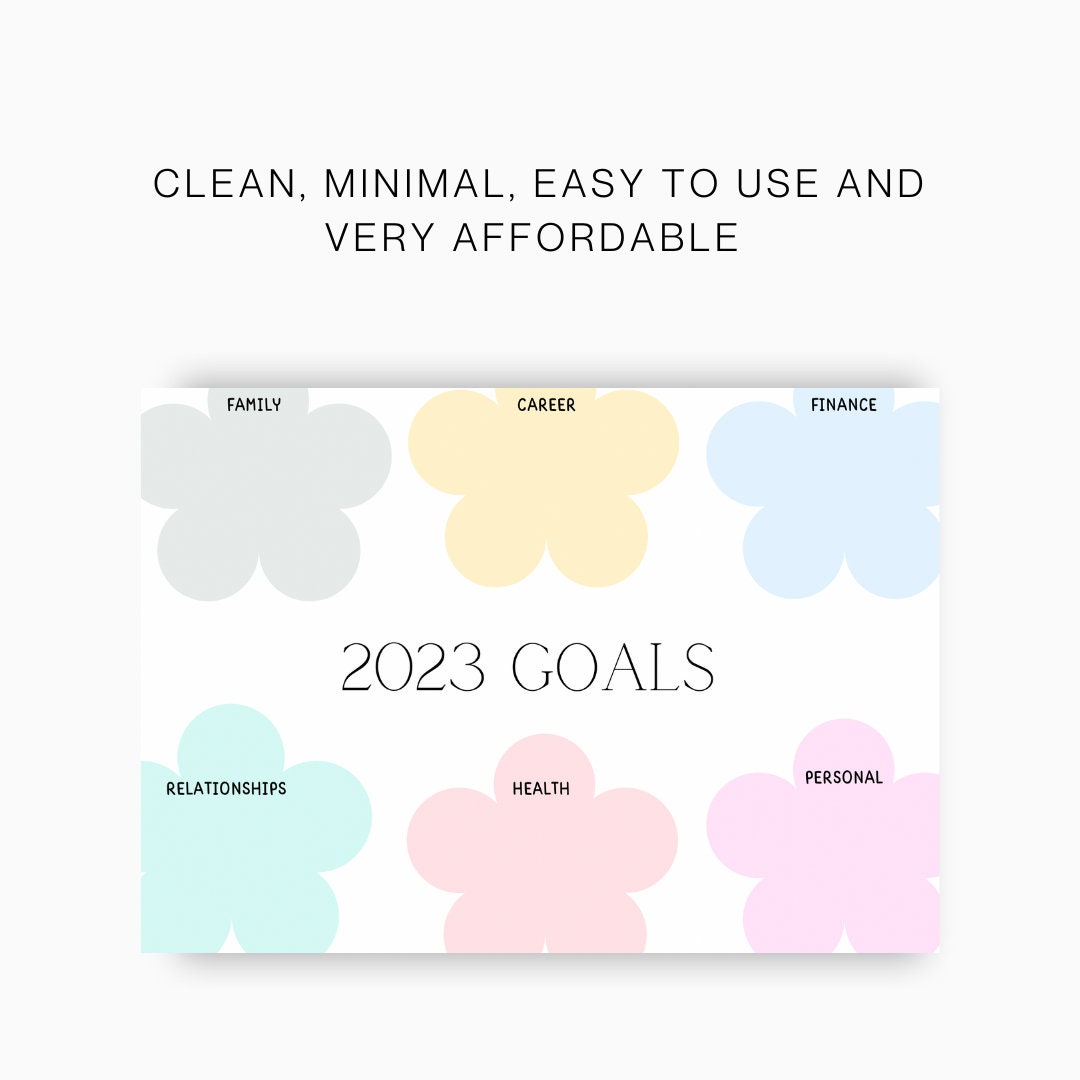 Printable Vision Board, Vision Board Template, 2023 Dream Life Planner ...