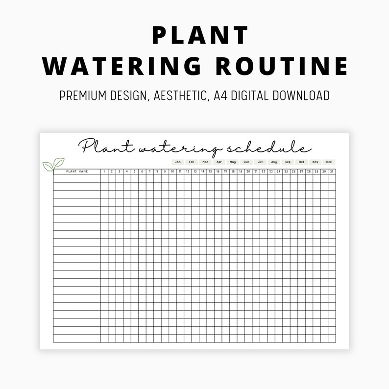 Plant Watering Schedule, Plant Care Tracker, Plant Mom, Plant Log ...