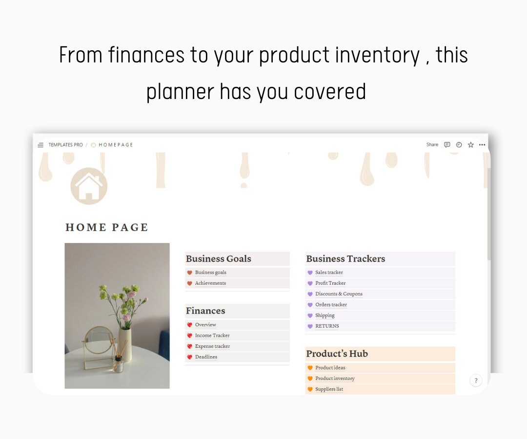 Small Business Notion Template, Notion Planner, Notion Template ...