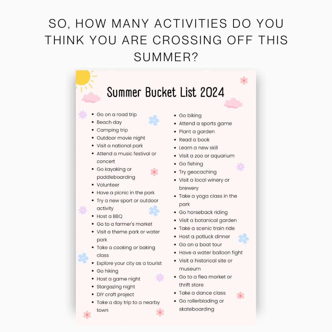 Summer Bucket List, Ultimate Summer Plan, Summer Break, Adventure List ...