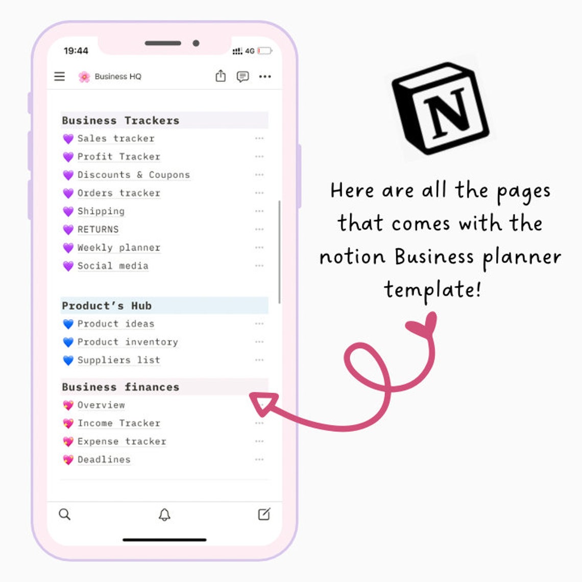 Notion Template Business Digital Business Planner Notion - Etsy