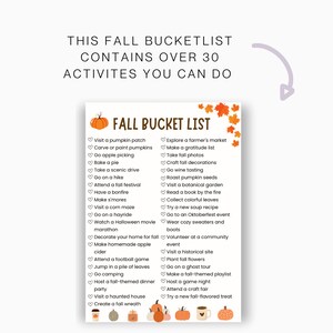 Fall Bucket List Activities, Fall Checklist, Autumn Bucket List Ideas ...
