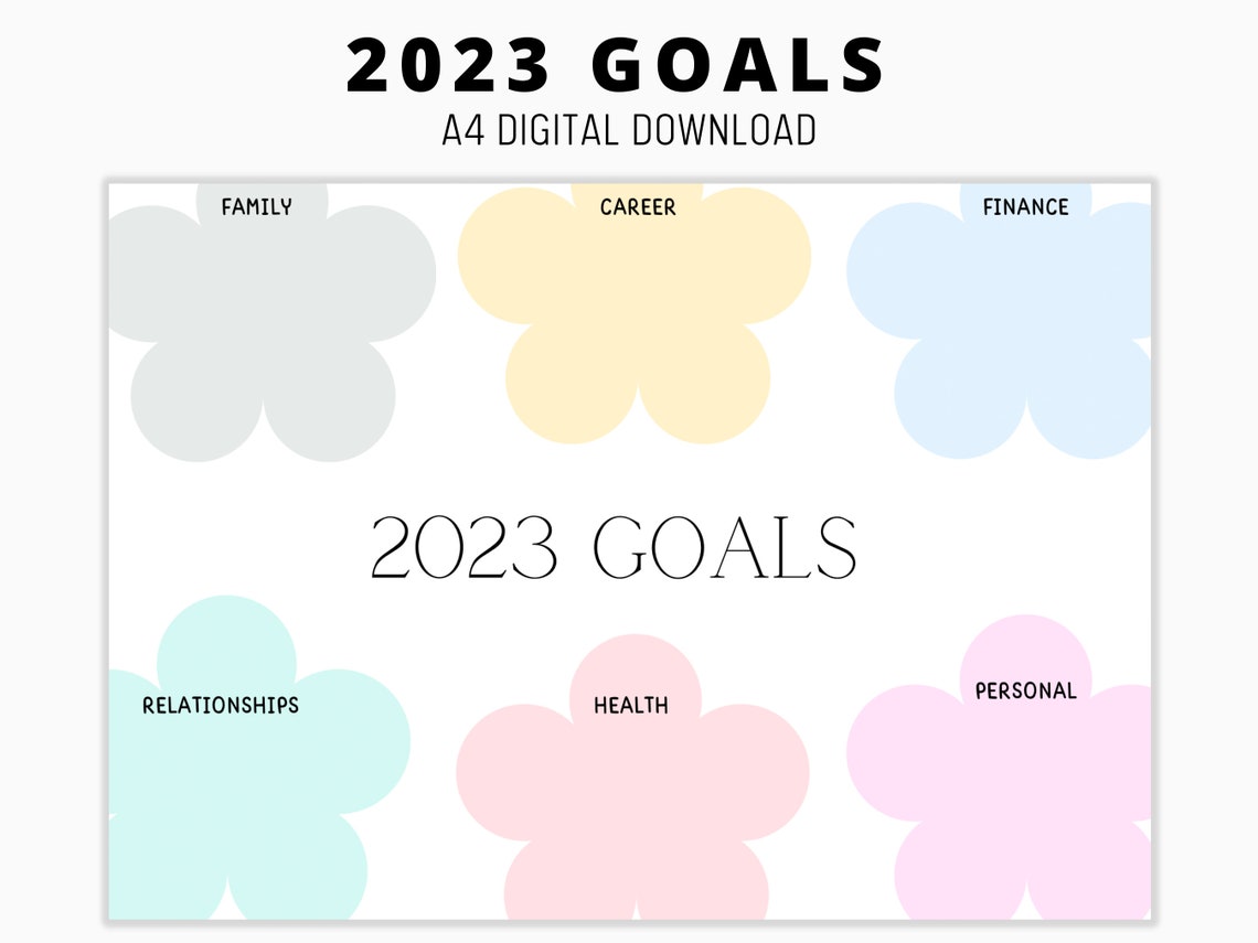 Printable Vision Board, Vision Board Template, 2023 Dream Life Planner ...