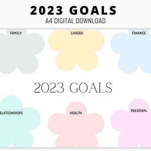 Printable Vision Board, Vision Board Template, 2023 Dream Life Planner ...