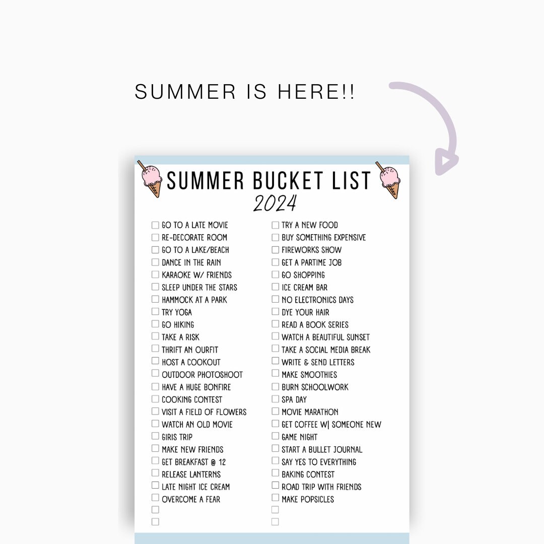2025 Summer Bucket List, Ultimate Summer Planner, Summer Break ...
