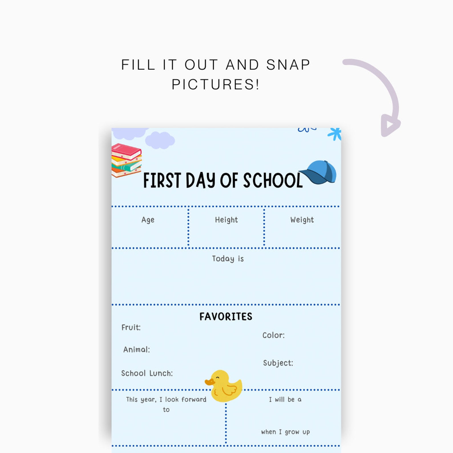 First Day of School Sign Poster, Back to School Sign, Reusable First ...