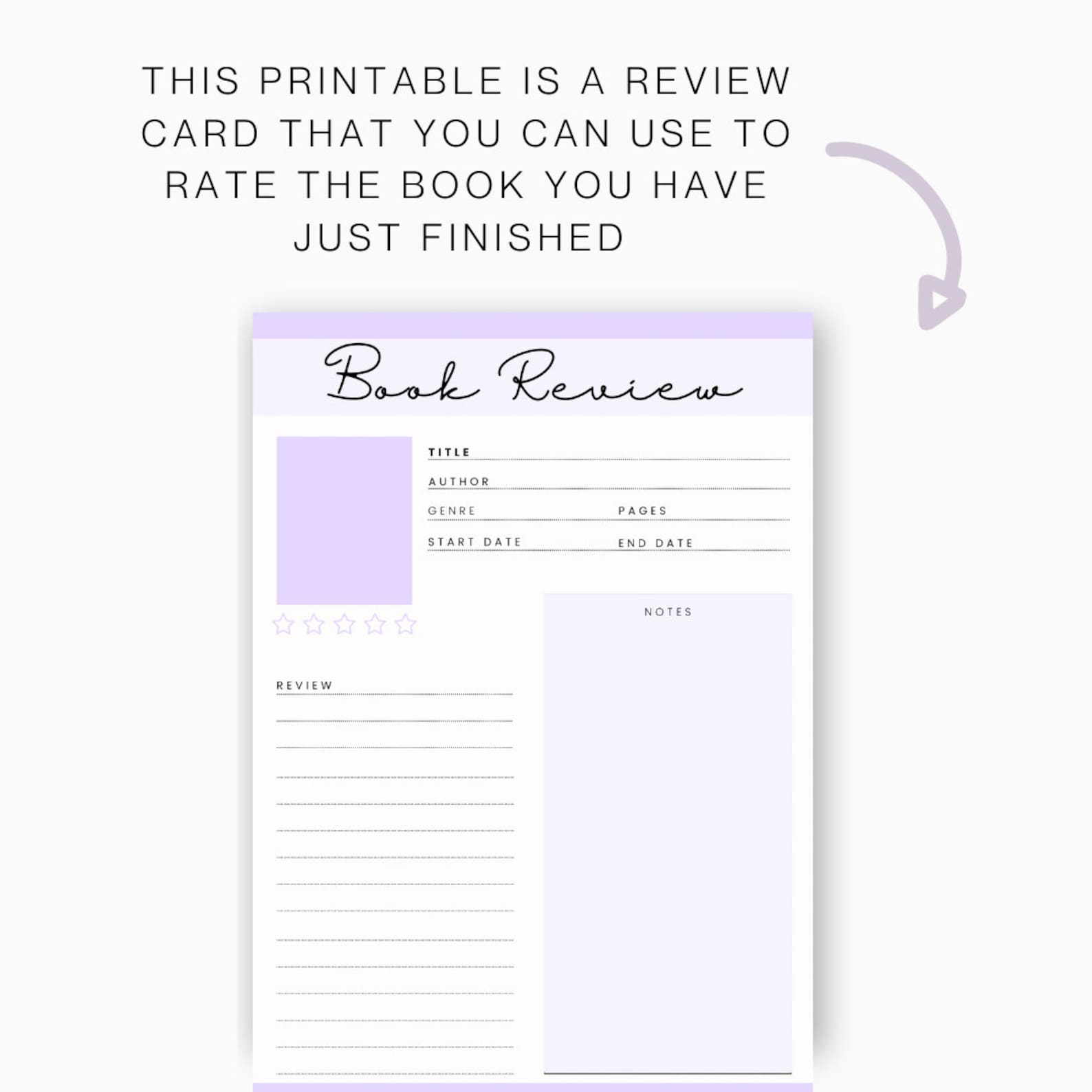 Book Review Template, Printable Reading Journal, Book Review Planner ...