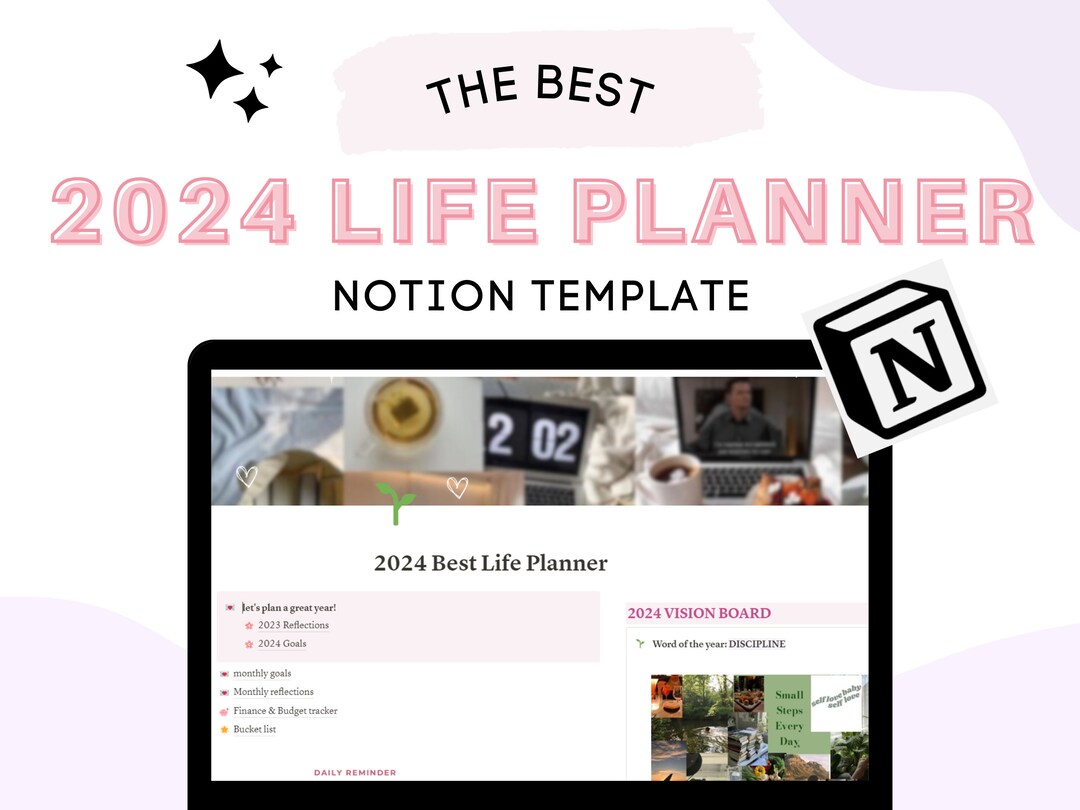 2024 Life Planner Notion Template, 2024 Goal Setting, 2024 Goal Planner ...