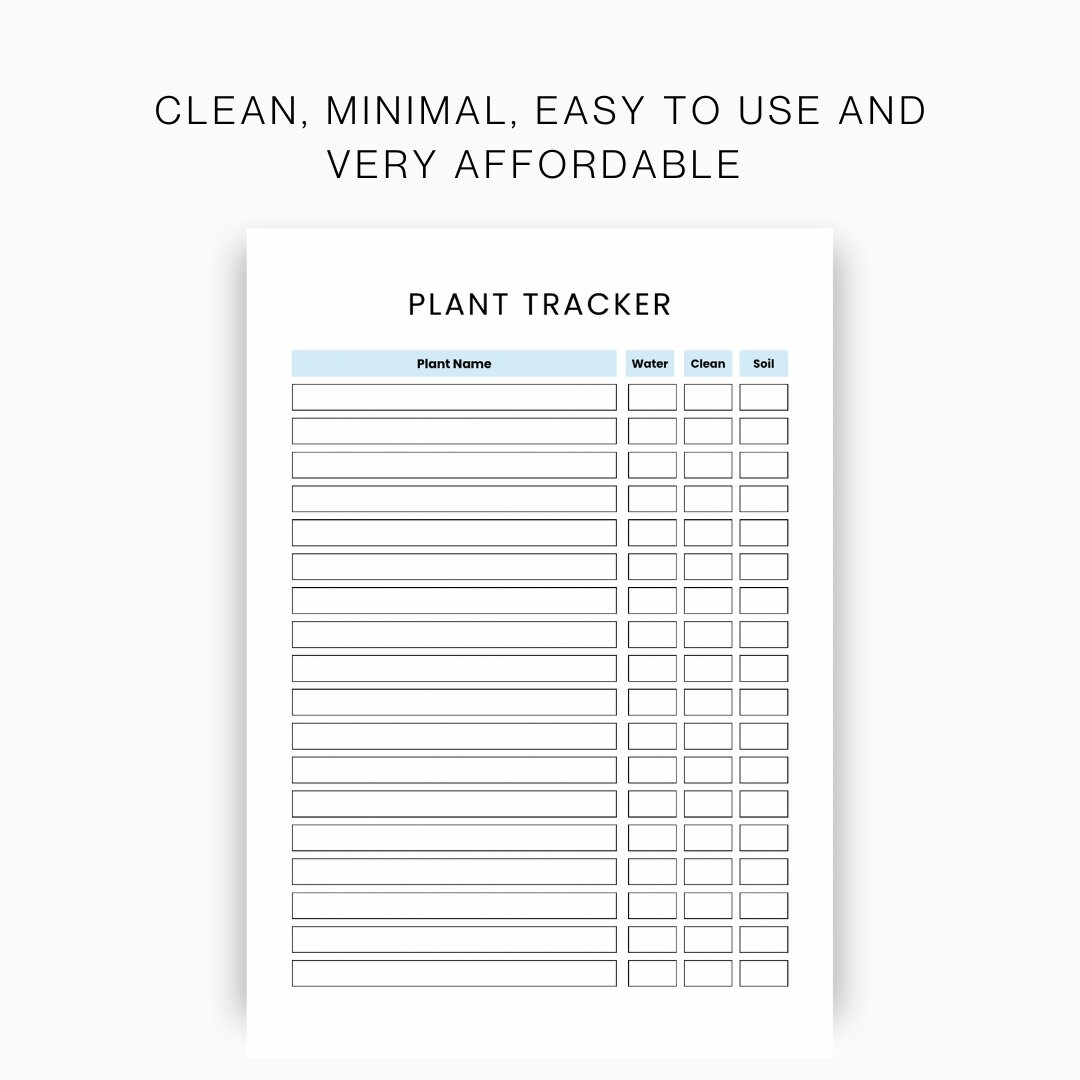 Plant Tracker, Editable Plant Journal, Garden Planner, Plant Care Card ...