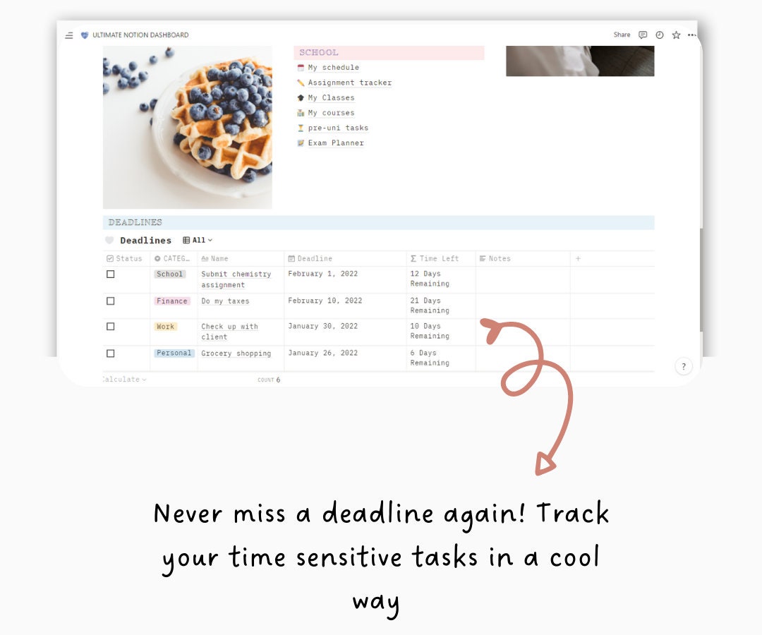 Notion Template Notion Dashboard Notion Template Personal Notion ...