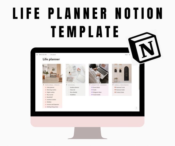 Notion Notion Template Personal Planner Notion Template All | Etsy