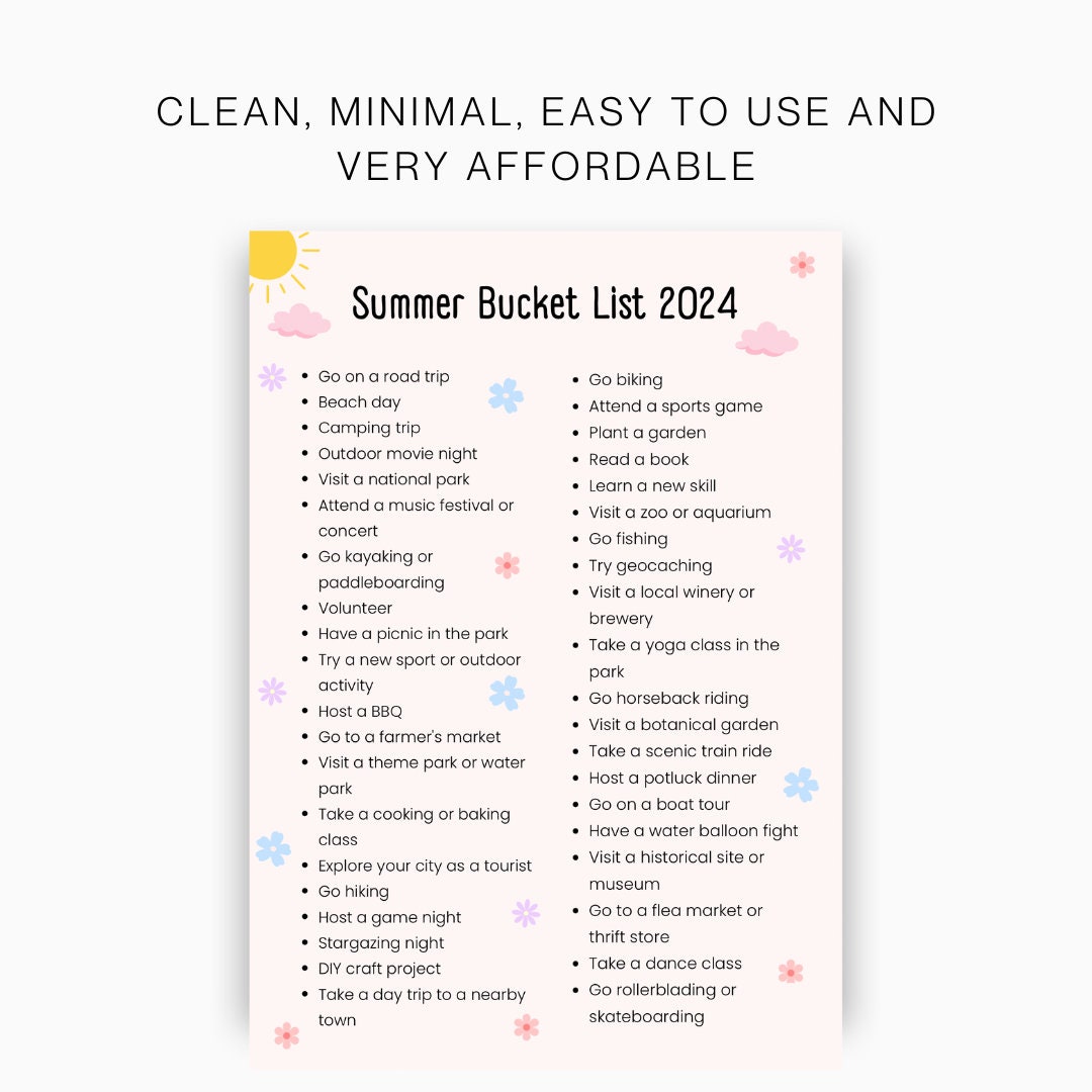 Summer Bucket List, Ultimate Summer Plan, Summer Break, Adventure List ...