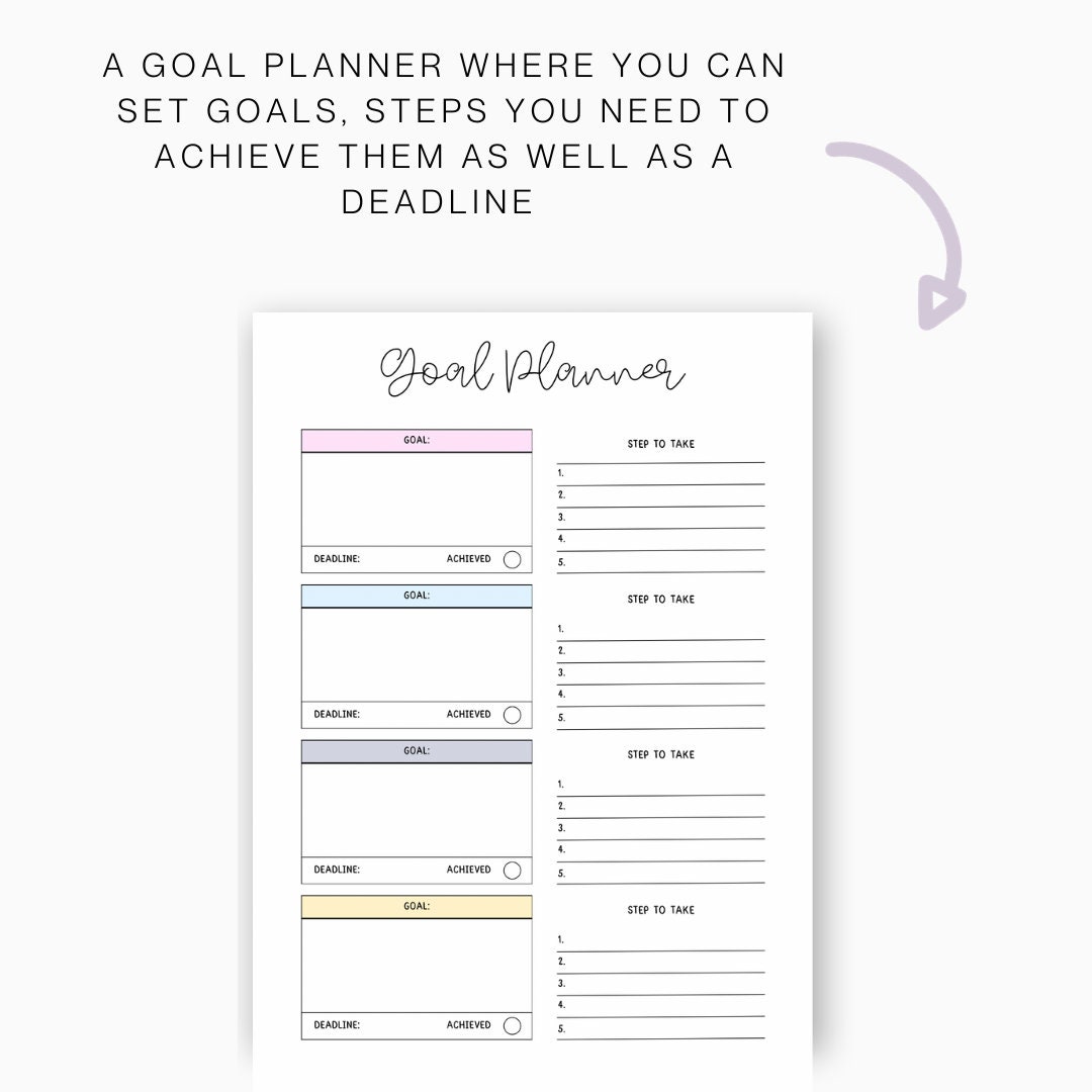 2024 Goals Printable Vision Board 2024 Dream Life Plans Life Reset
