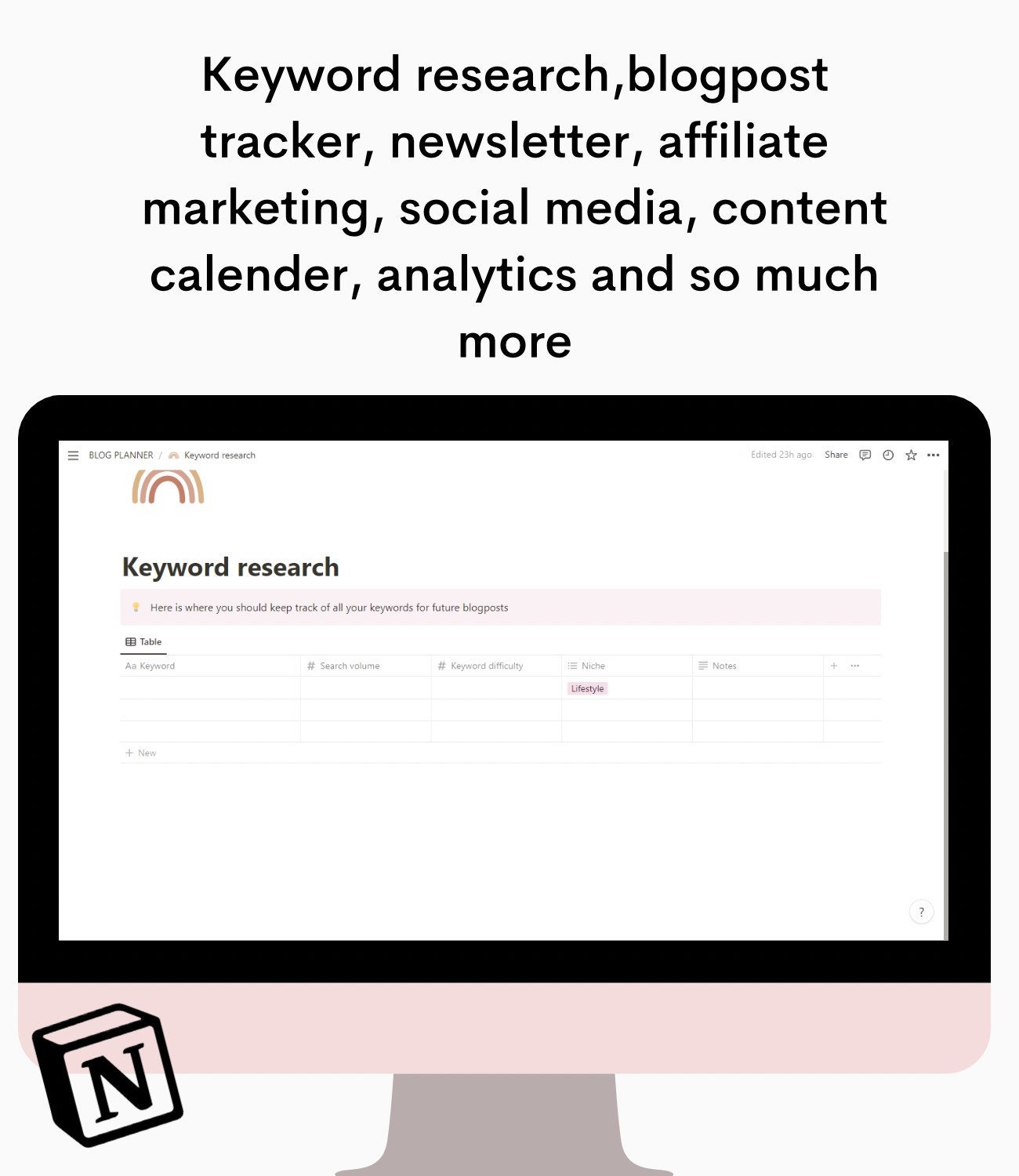 Notion Template Blog Planner, Content Calendar, Newsletter, Digital ...