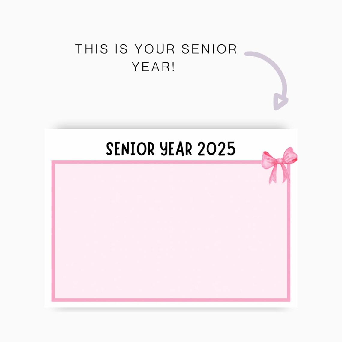 Senior Year Vision Board, Vision Board Template, 2024 School Life ...