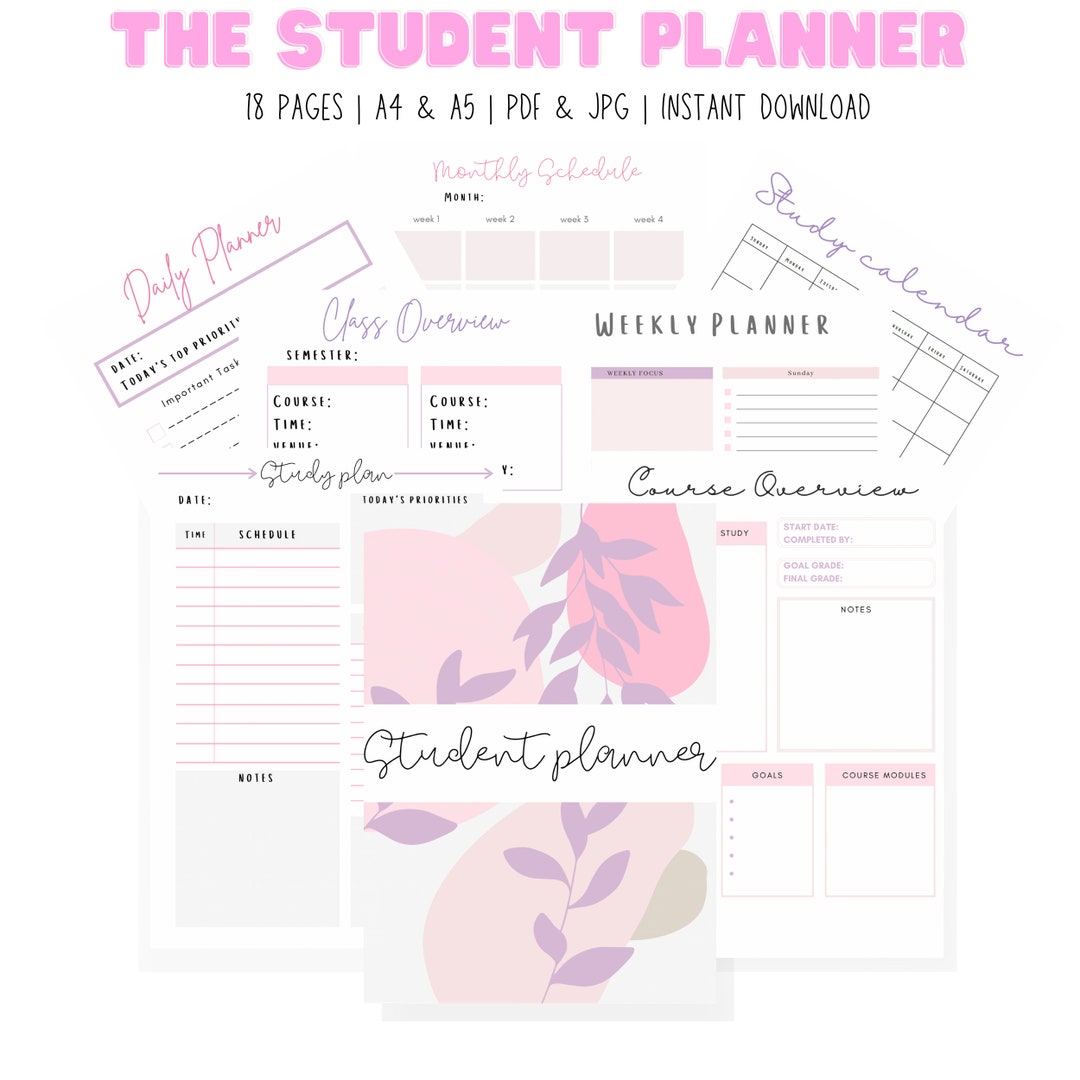 Student Planner 2021 Student Planner Study Planner College - Etsy