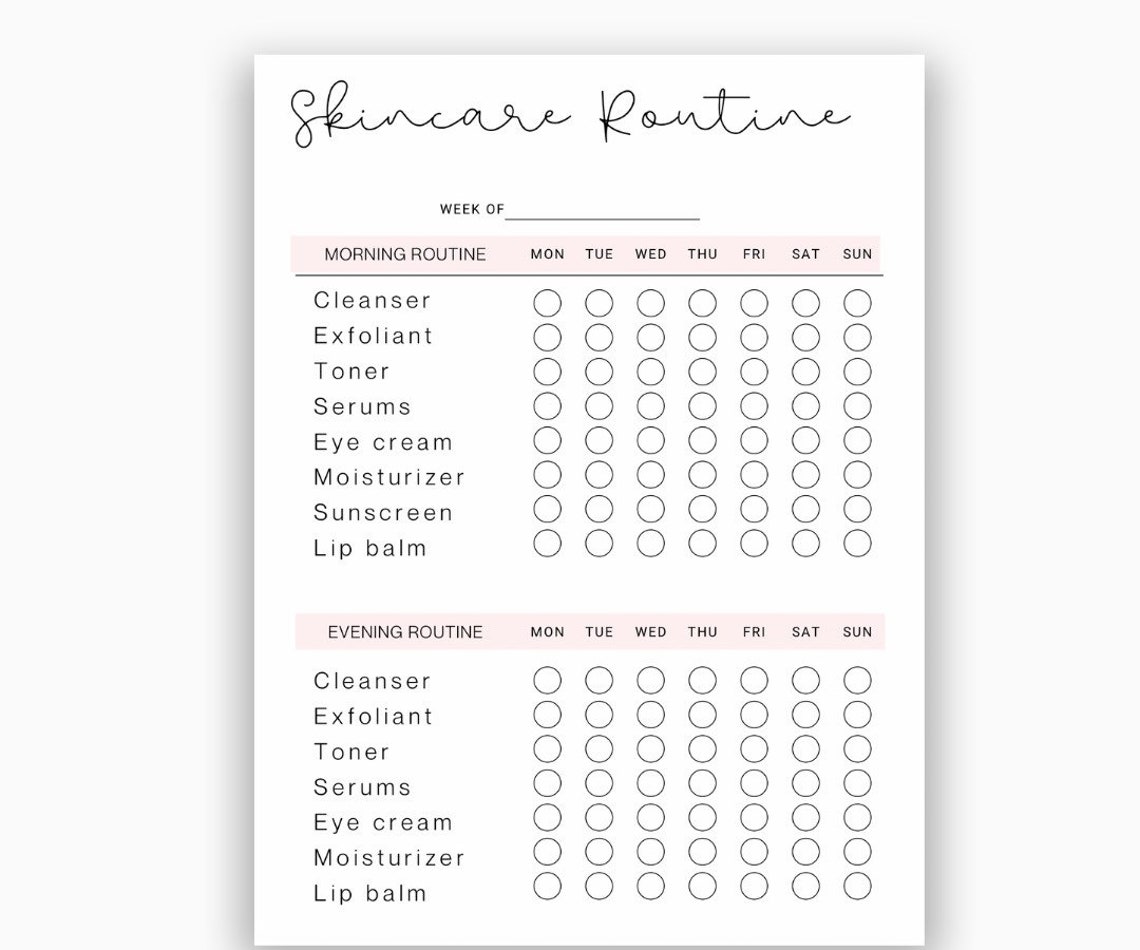 Skin Care Routine, Beauty Journal, Glow up Planner, Skincare, Skincare ...