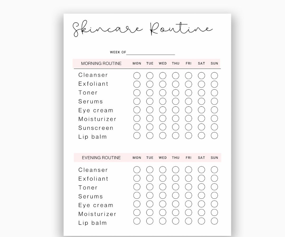 Skin Care Routine, Beauty Journal, Glow up Planner, Skincare, Skincare ...