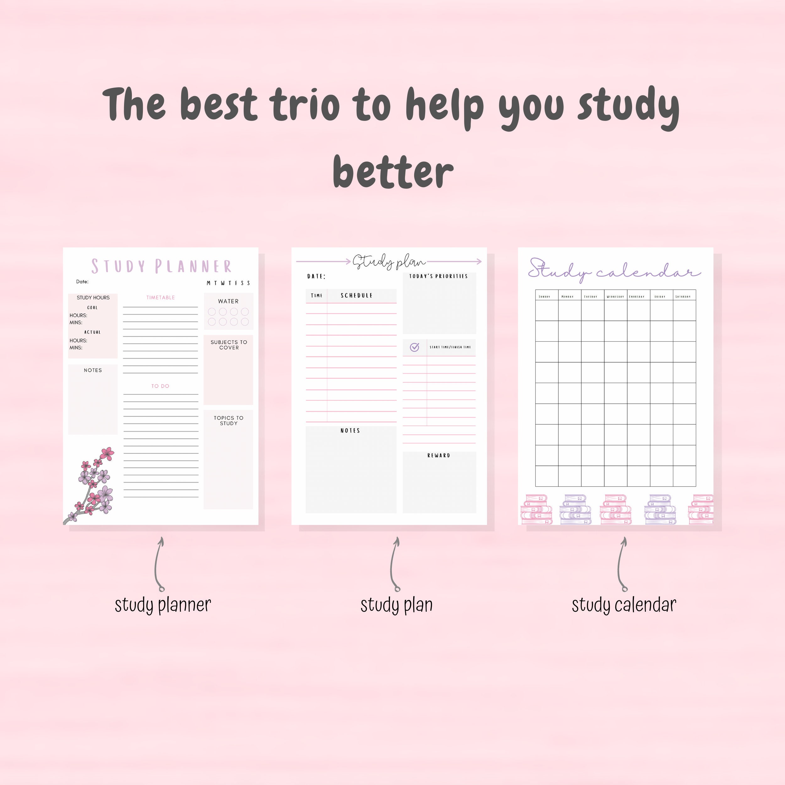 Study Plan, Study Planner, Study Planner Templates, Study Schedule ...